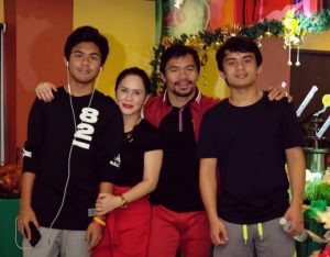 Manny Pacquiao and his supportive family: wife and children