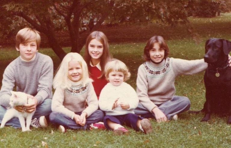 Child movie star Brooke Shields' family. Have a look!