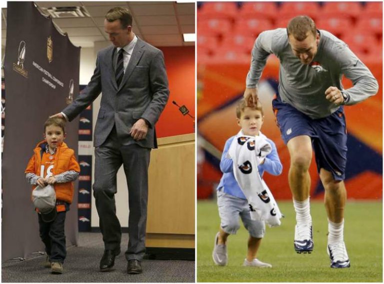 All-time greatest quarterback Peyton Manning and family
